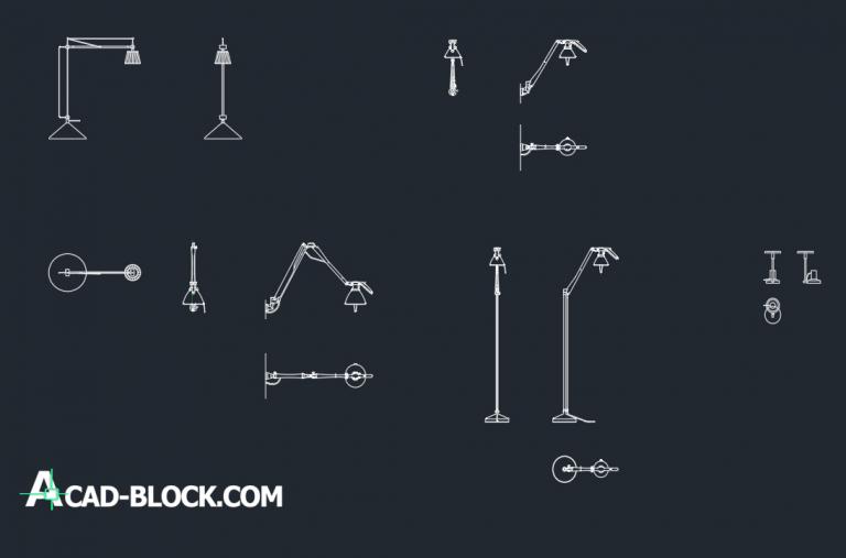 Lamps Dwg in Autocad 2007 | Download Lamps in 2D Dwg in Autocad
