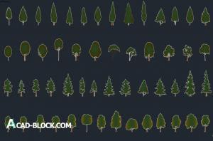 CAD Simple trees DWG - Free CAD Blocks