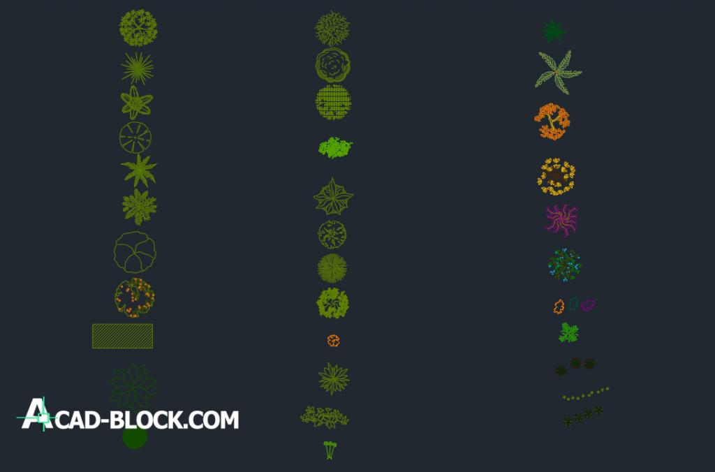 CAD Trees elevation and plant 2D DWG - Free CAD Blocks CAD Trees elevation and plant 2D DWG - Free CAD Blocks
