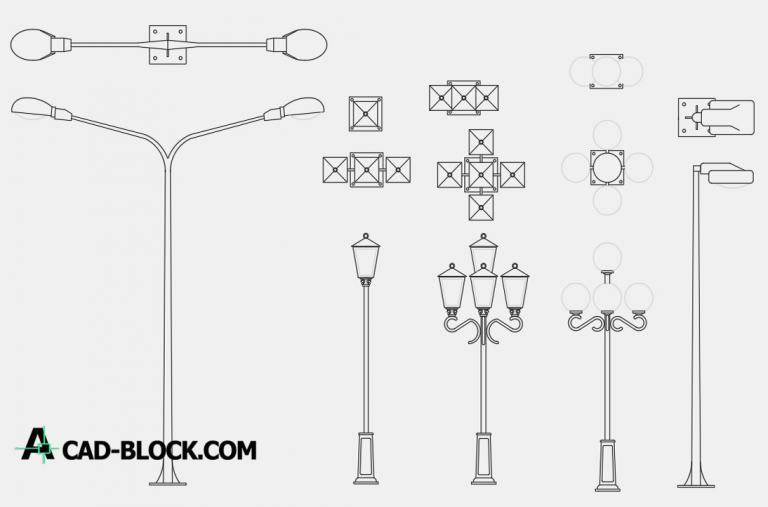 CAD lanterns 2d DWG - Free CAD Blocks
