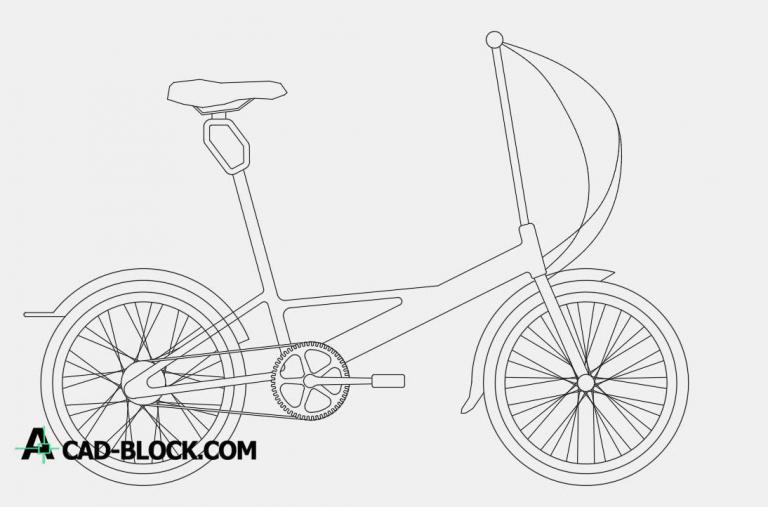 CAD 2D Bike DWG - Free CAD Blocks