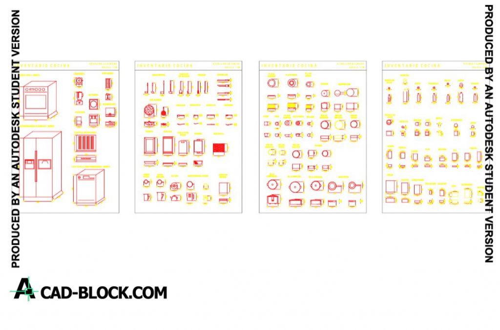 CAD Furniture kitchen blocks DWG - Free CAD Blocks