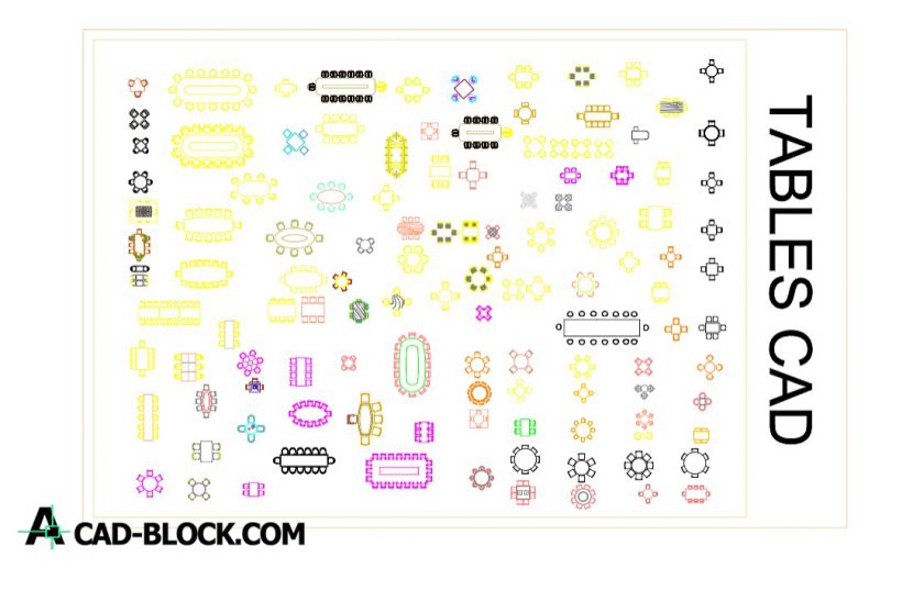 CAD Table 2D DWG - Free CAD Blocks